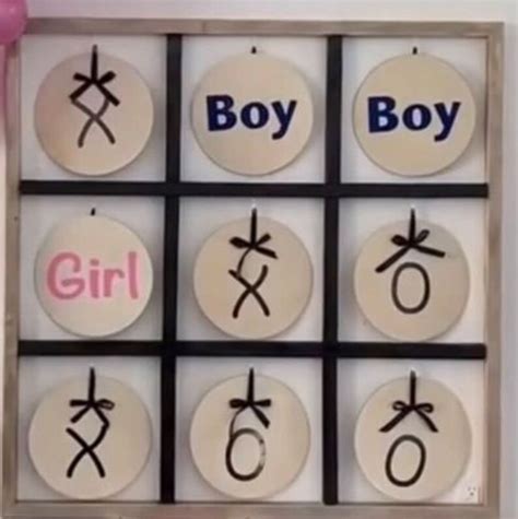 Gender Reveal Tic Tac Toe Etsy