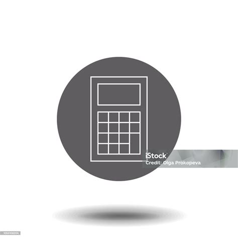 계산기 아이콘입니다 웹 디자인 또는 디자인 로고에 대 한 모바일 App 얇은 라인 기호에 대 한 단일 고품질 개요 기호입니다 흰색 배경 개요 그림 0명에 대한 스톡 벡터