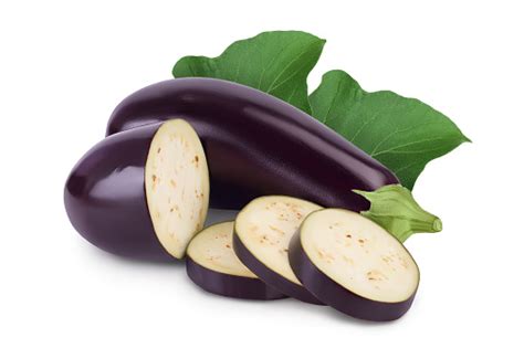 클리핑 경로와 전체 깊이의 필드가 있는 흰색 배경에 격리된 가지 또는 오베르진 0명에 대한 스톡 사진 및 기타 이미지 0명 가지 채소 건강한 식생활 Istock