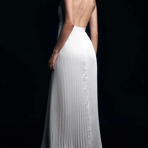Lidee Woman Chateau Gown Ivory Ivory Pleated Depop