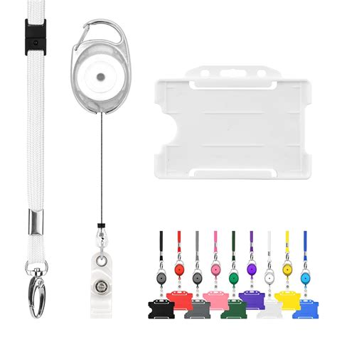 Lanyard Trio Set Retractable Lanyard Reel With Id Card Holder