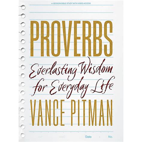 Proverbs Bible Study Book With Video Access Lifeway
