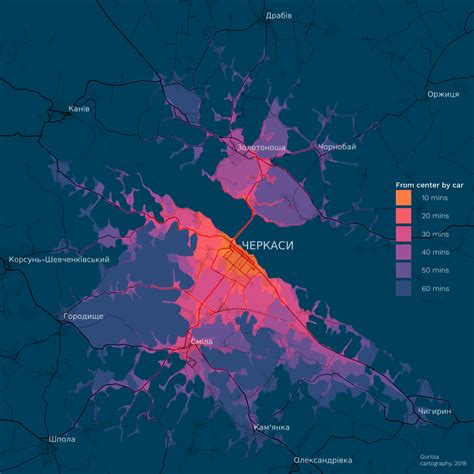 Cherkasy Isochrone Maps Behance