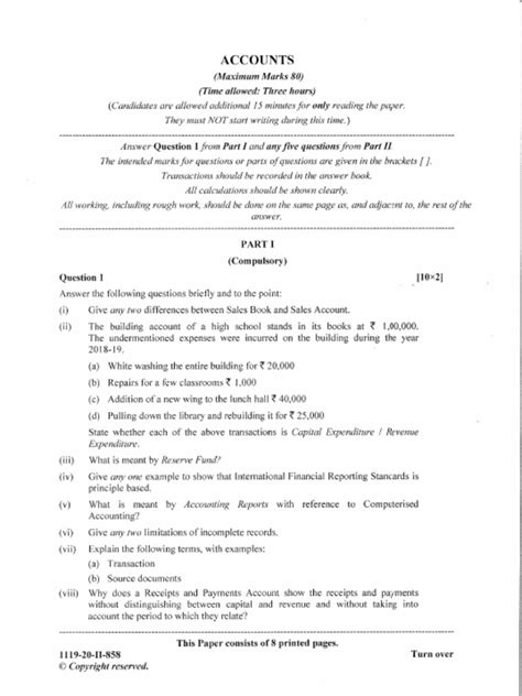 Class Xi Annual Question Papers 2019 20 Pdf