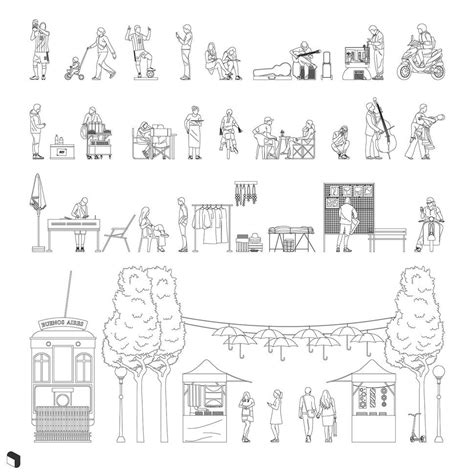 Cad Argentina Streets Toffu Co Architecture Drawings Architecture Design Mexican Market Cad