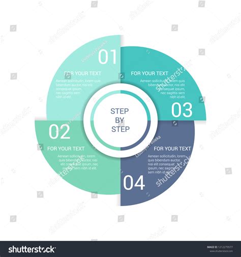 Vector Circle Arrows Linear Infographic Diagram Stock Vector Royalty