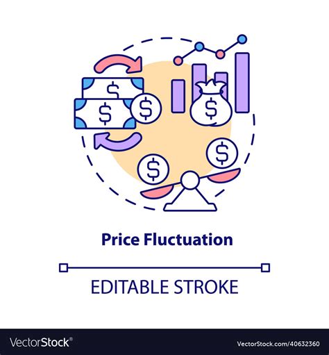 Price Fluctuation Concept Icon Royalty Free Vector Image