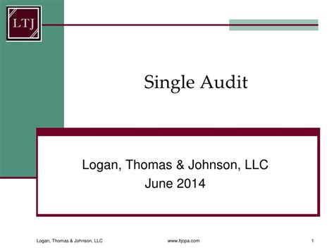 PPT Single Audit PowerPoint Presentation Free Download ID