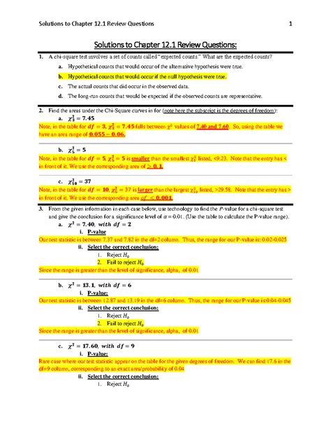 Chapter Summary Introduction To Applied Statistics Solutions To Chapter Review