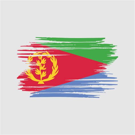 Eritrea Flag Brush Strokes National Flag 11246596 Vector Art At Vecteezy