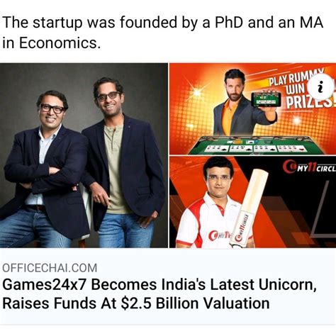 Arindam Sahoo On Linkedin Indias 99th Unicorn Congratulations Games24x7