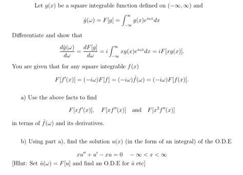 Solved Let G X Be A Square Integrable Function Defined On