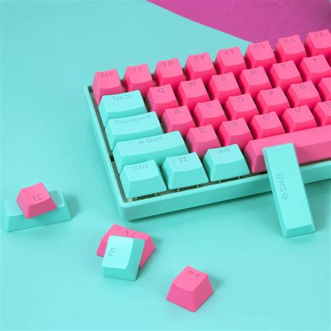 Buy 61 Pbt Keycaps 61 Key Ansi Layout Oem Profile Pbt Thick Shine Through Keycaps For 61