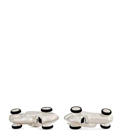 Mens Deakin And Francis Silver Sterling Silver Racing Car Cufflinks