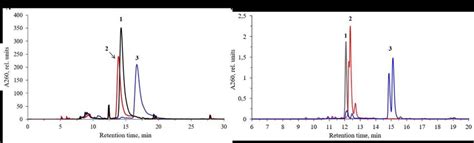 Rp Hplc Elution Profiles Of Crude Oligonucleotides And Conjugates A Download Scientific