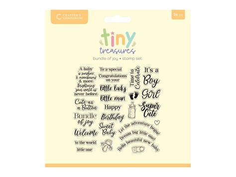 Crafters Companion Tiny Treasures Collection Clear Acrylic Stamp Bu