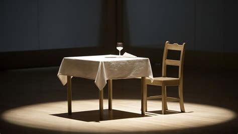 Premium Photo Empty Table And Chair