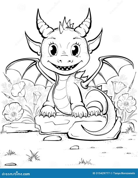 Chibi Dragon Coloring Pages