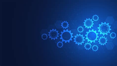 톱니바퀴 및 기어 휠 메커니즘 하이테크 디지털 기술 및 엔지니어링 추상적 인 기술적 배경 0명에 대한 스톡 벡터 아트 및 기타