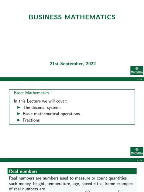 1 Basic Mathematics I Unit 1 Pdf Division Mathematics Numbers