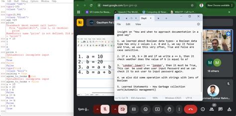 mohammad gyasur rahman on linkedin codeverse codeversebootcamp python booleanlogic debugging