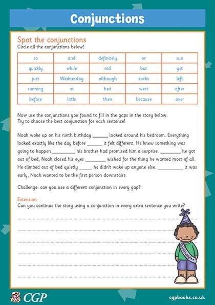 Using Conjunctions — Linking Clauses Year 3 Cgp Plus