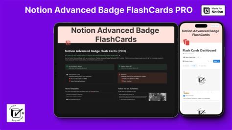 Notion Advanced Badge Flashcards Pro Productivity Template