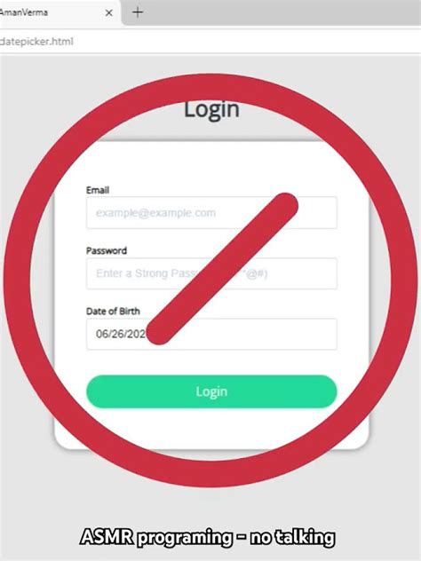 Asmr Coding Date Picker Using Jqueryui Html Asmrprogramming