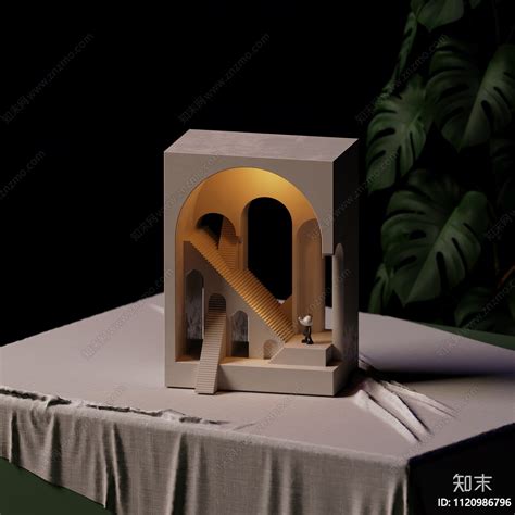 现代石膏壁灯3d模型下载【id1120986796】知末3d模型网
