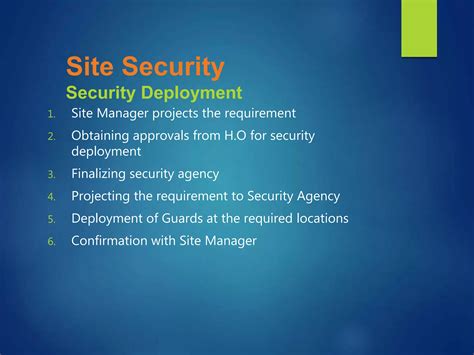 Ppt Site Security Management PPTX