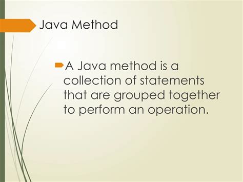 Java Method Presentation Java Programming Nc Iiipptx