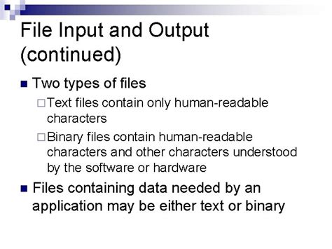 Java Chapter 9 File Input And Output Objectives