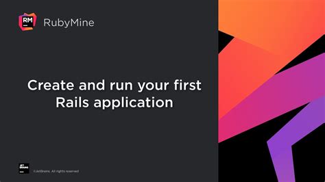 rubymine creating and running your first rails application youtube