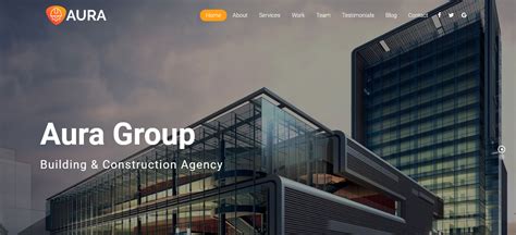 Latest Multipurpose Responsive Html Template Aura Construction