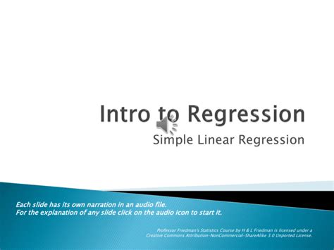 Simple Linear Regression Intro Examples