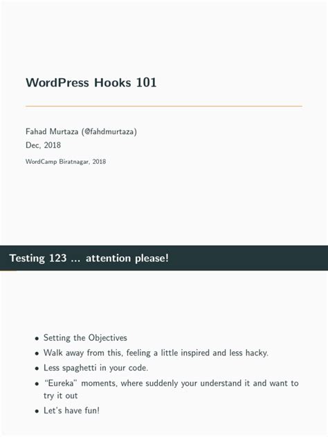 Wordpress Hooks 101 Download Free Pdf Word Press Cyberspace
