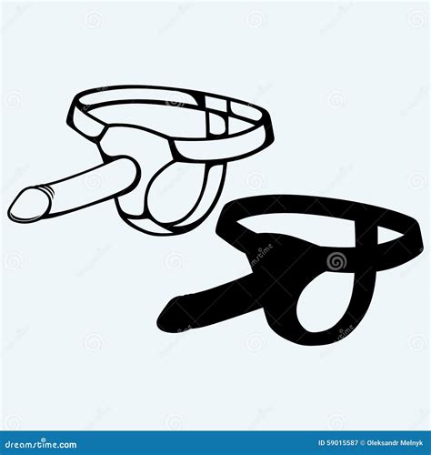 Sex Toy Strapon For Role Play Stock Vector Illustration Of Contour Concept 59015587