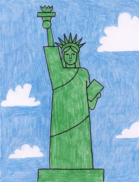 How To Draw The Statue Of Liberty Easy At Hae Wilson Blog