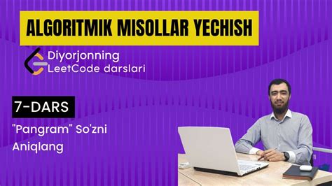 7 Leetcode C String Bilan Ishlay Olasizmi Unda Pangram Stringni Aniqlang Diyorjonning