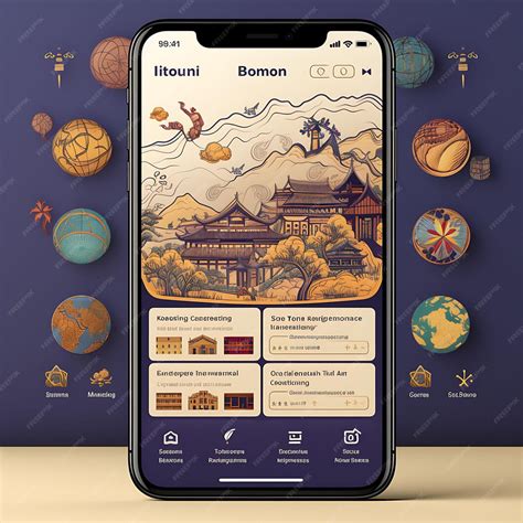 Premium Ai Image Mobile App Design Of Education Language Learning App