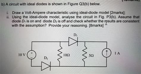 Solved B A Circuit With Ideal Diodes Is Shown In Figure