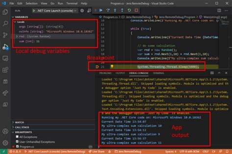 Visual Studio Code Remote Debugging Of A Net Core Application Running