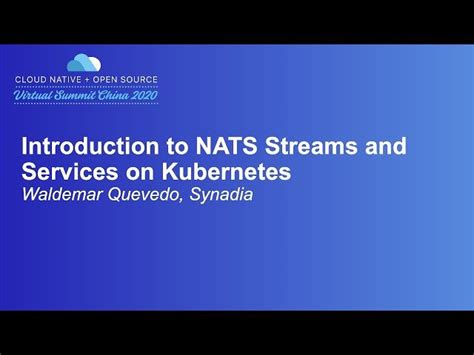conference talks talk introduction to nats streams and services on