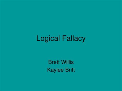 Ppt Analysis Of Logical Fallacies In The Crucible Powerpoint