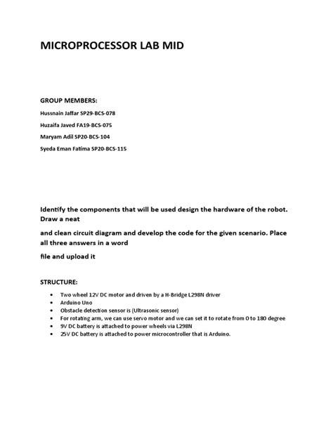 Microprocessor Lab Mid Pdf