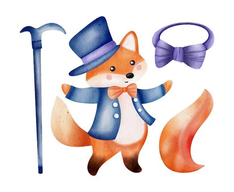 Premium Vector Cute Dancing Fox Performing