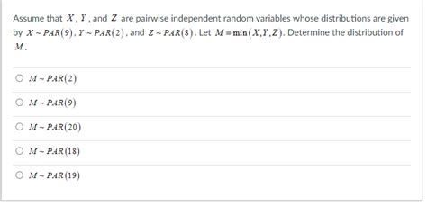 Assume That X Y And Z Are Pairwise Independent Chegg Com