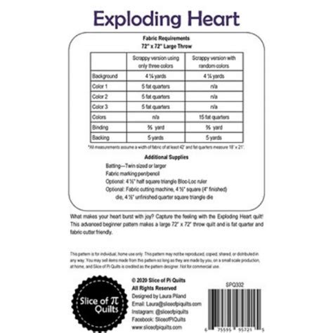 Exploding Heart Quilt Pattern The Quilt Shop
