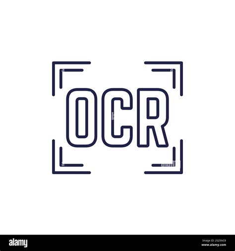 Ocr Icon Optical Character Recognition Line Vector Stock Vector Image And Art Alamy