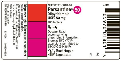Persantine Package Insert Prescribing Information Moa